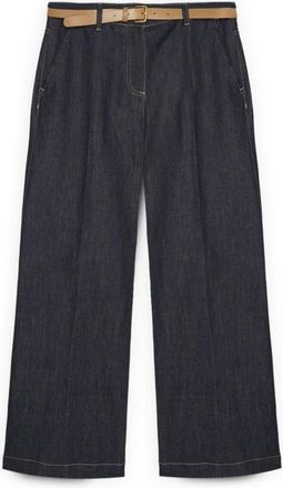 Fiorella Rubino Femme, Jeans, Bleu, Taille: 46 FR Jean large avec ceinture amovible