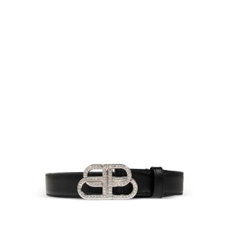 Balenciaga Logo-buckle Leather Belt