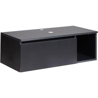 Beliani Wandmontierter Waschtischunterschrank RUPANCO 80 cm Schwarz