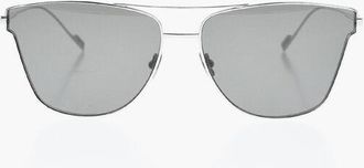 Saint Laurent Wayfarer Sunglasses with Metal Frame and Double Bridge Desig size Unic