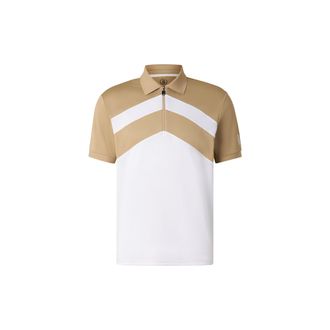 Bogner Funktions-Polo-Shirt Cuno f&uuml;r Herren - Beige/Wei&szlig; - 3XL
