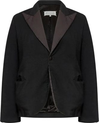 Maison Margiela Wool Blazer - Femme - Vestes - Noir - Taille: 46 FR