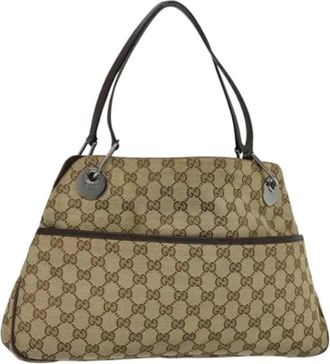 Gucci Pre-owned Toile sacs-gucci - Femme - Pre-owned - Beige - Taille: ONE Size