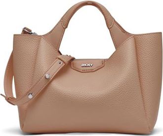 DKNY Willa Mini Satchel, 100% polyuréthane Femmes, Cappuccino, s