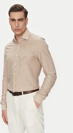 Michael Kors Hemd MK0DS01538 Beige Slim Fit