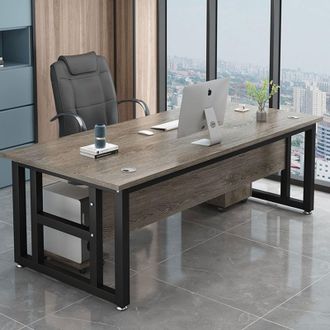 Generic Stabiler Schreibtisch Industrieller Schreibtisch Mit Robustem Metallgestell for Das Heimbüro Arbeitsplatz,PC Tisch for Büro Heimbüro Arbeitszimmer Woh