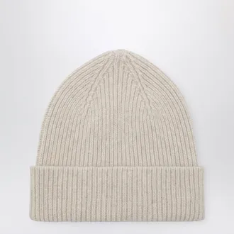 Le Bonnet Beanie aus Wolle und Caregora in Ivory