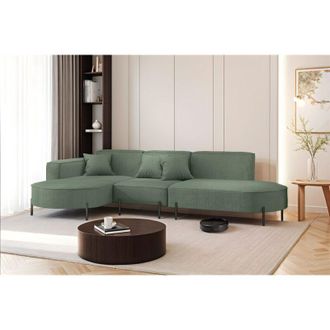 Fun M&ouml;bel Ecksofa Designersofa valencia in Stoff Scala Forest Ottomane Links