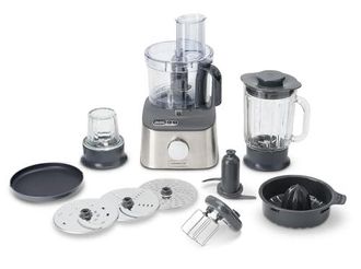 Kenwood Multipro Compact+ FDM313SS Robot de cuisine compact avec balance intégrée, lame en acier inoxydable, 3 plateaux de travail et 6 autres accessoires, bo