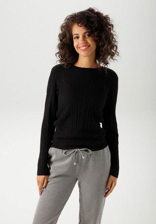 Aniston Strickpullover im Ripp-Muster-Mix