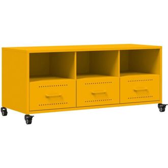 vidaXL Vidaxl - TV-Schrank Senfgelb 100,5x39x43,5 cm Kaltgewalzter Stahl