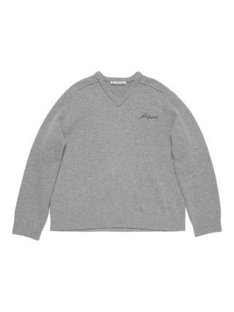 Acne Studios Pull &Agrave; Col V - Gris