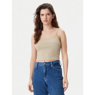 Calvin Klein Jeans Top Logo J20J225312 Beige Slim Fit