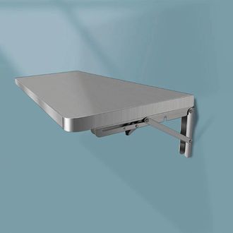 Generic Wand Montierter Tisch An Der Wand Montierter Klapptisch Kleiner Schreibtisch, Hergestellt Aus Edelstahl 304, Glatte Oberfläche, Stützrahmen An Der Unt