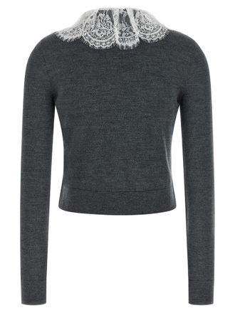 Self Portrait Womens Gray Wool Cardigan Clothing