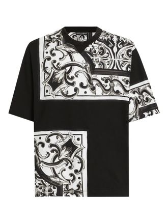 Dolce & Gabbana t-shirt en coton à imprimé graphique - Noir