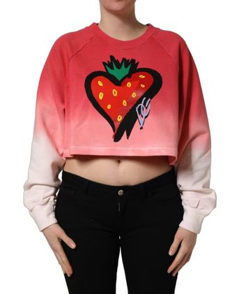 Dolce & Gabbana Womens Multicolor Strawberryprint Sweatshirt Sweater Cotton Accessory