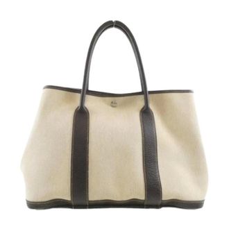 Herm&egrave;s Pre-owned Toile H & Buffle Skipper Tote - Femme - Pre-owned - Beige - Taille: ONE Size
