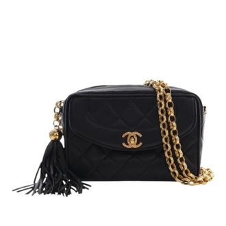 Chanel Pre-owned Sac bandouli&egrave;re matelass&eacute; en cuir dagneau - Femme - Pre-owned - Noir - Taille: ONE Size