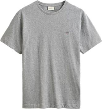 GANT REG Shield SS T-Shirt, Grey Melange, 5XL Homme
