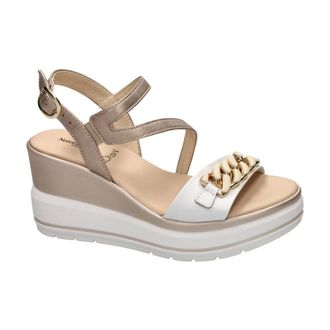 Nero Giardini Femme, Chaussures, Blanc, Taille: 38 EU E615962D Sandales compens&eacute;es