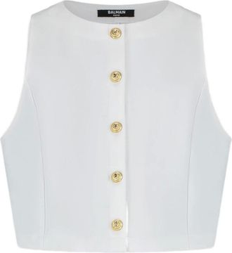 Balmain Femme, Tops, Blanc, Taille: 6 Y D&eacute;bardeurs