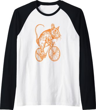Seembo Maus Radfahren Fahrrad Ratte Biker Lustig Tier Ride Bike Raglan