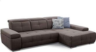 Cavadore Cavadore Ecksofa Mistrel mit verstellbaren Kopfteilen, L-Form Sofa mit leichter Fleckentfernung dank Soft Clean, geeignet für Haushalte mit Kindern, H