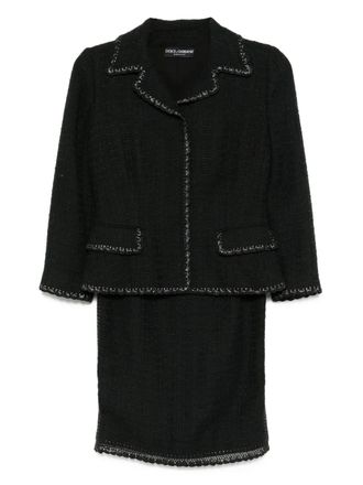 Dolce & Gabbana tailleur-jupe en tweed - Noir
