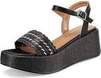 Queen Helena Sandales avec plateau femme ZM11052, Noir, 39 EU