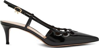 Gianvito Rossi cut-out slingback pumps - Schwarz