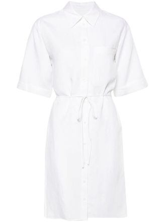 Calvin Klein Hemdkleid mit Gürtel - Weiß