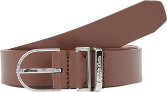 Calvin Klein Ceinture Femme Metal Buckle en Cuir, Marron (Cioccolate Lab), 80 cm