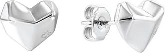 Calvin Klein Boucles Doreilles Puces pour Femme Collection FACETED HEART en Forme de Coeur - 35000041