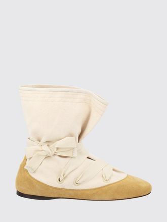 Isabel Marant Zweifarbige Letiz-Stiefeletten von aus Baumwolle und Veloursleder