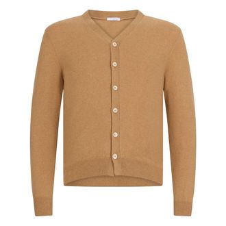 Malo Klassische Strickjacke - - Knitwear - Herren - Beige - 2XL