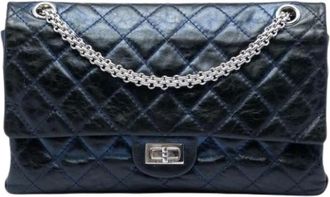 Chanel Pre-owned Cuir sacs-chanel - Femme - Pre-owned - Bleu - Taille: ONE Size
