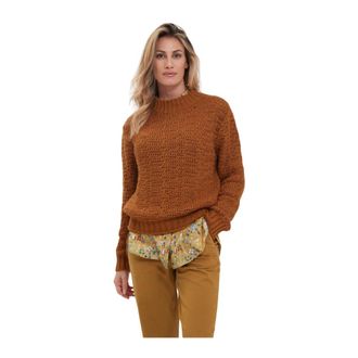 Alpha Studio Rundhalsausschnitt Pullover - - Knitwear - Damen - Braun - L