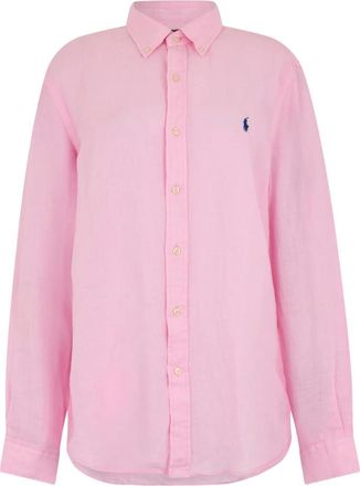 Polo Ralph Lauren Homme, Chemises, Rose, Taille: M Chemise en lin coupe personnalis&eacute;e