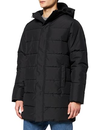 Only & Sons Herren Onscarl Long Quilted Coat Otw Mantel, Schwarz, L EU