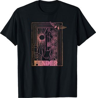Fender Guitar Peace Logo Framed Outline T-Shirt