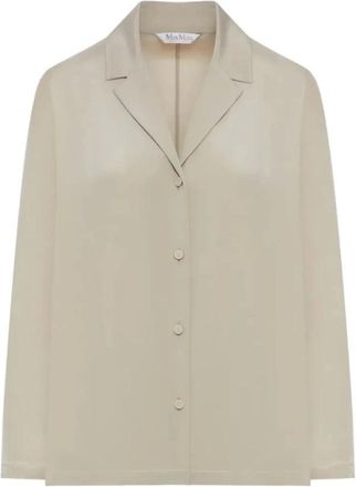 Max Mara Femme, Blouses et Chemises, Beige, Taille: 38 FR Chemise sign&eacute;e