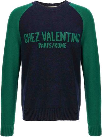 Valentino Garavani Pull Col Rond - Bleu
