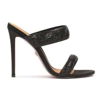Kazar Mules auf einem schlanken Stilettoabsatz mit Kristallen - - Shoes - Damen - Schwarzk - 35 EU