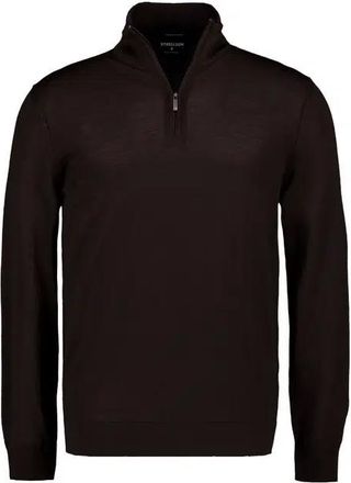 Strellson Herren Pullover braun Merinowolle unifarben