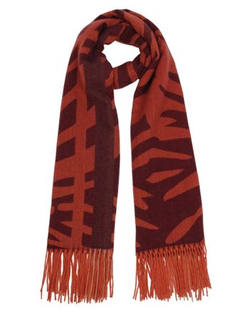 Samaya Kuschelig weicher Webschal mit Animalmuster