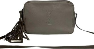 Saint Laurent Pre-owned Sac bandouli&egrave;re en daim Paris - Femme - Pre-owned - Gris - Taille: ONE Size