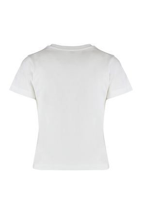 Moncler Womens T-Shirt Crew Neck White Cotton T-Shirts & Jerseys