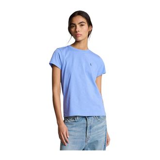 Polo Ralph Lauren Femme, Tops, Bleu, Taille: 44 FR T-shirt en coton bleu &agrave; col rond
