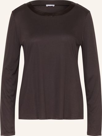 Hanro Schlafshirt Grand Central braun